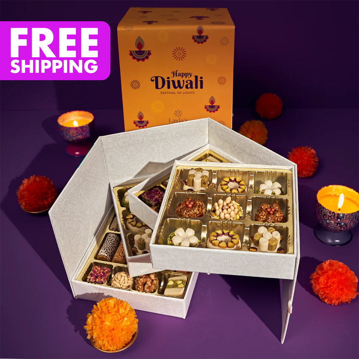 Diwali Gift Box, 46 pc. – Layla's Delicacies