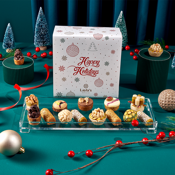 Happy Holidays Gift Box, 23 pc. - Layla's Delicacies