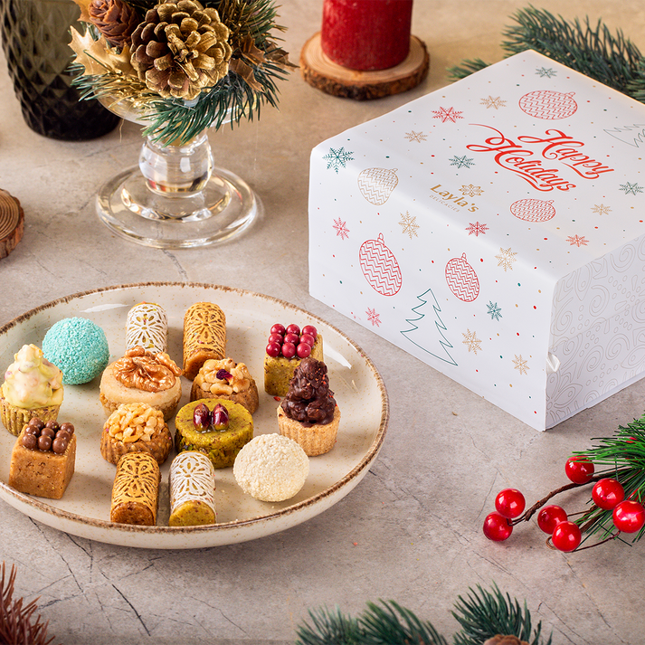 Happy Holidays Gift Box, 23 pc. – Layla's Delicacies
